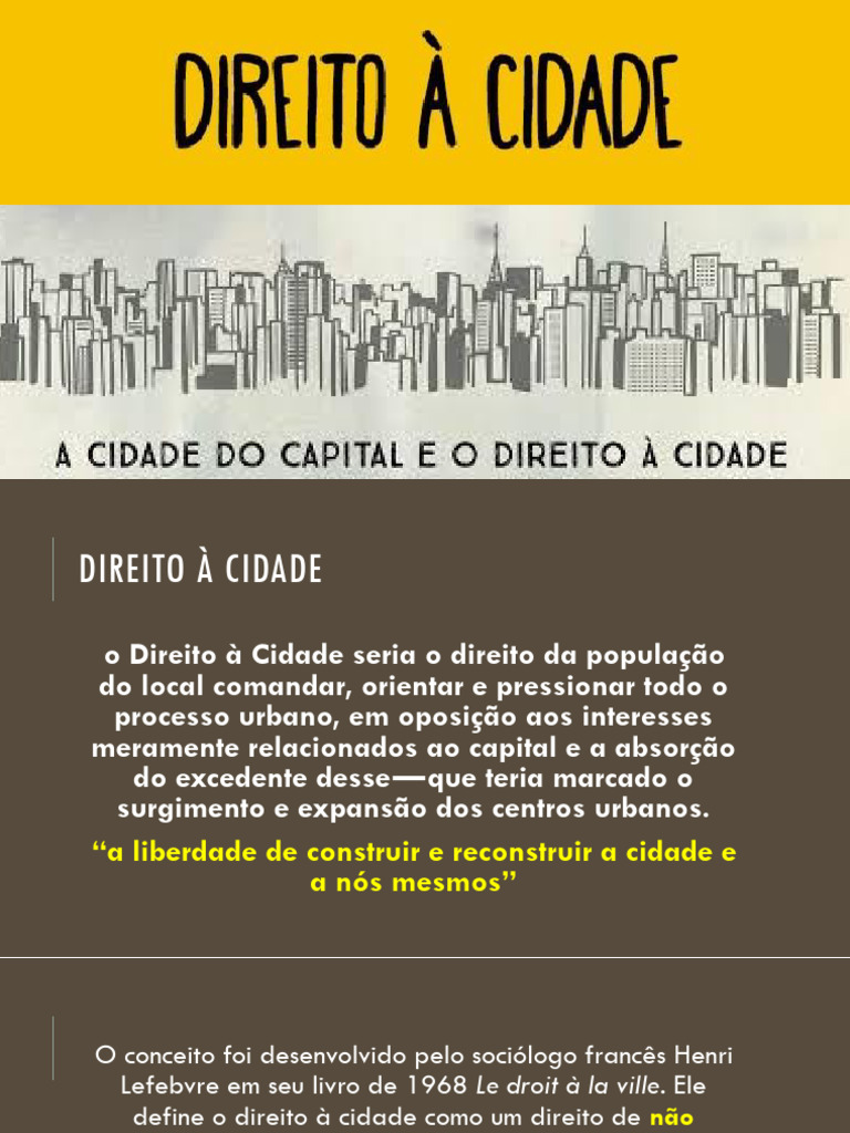 Texto 6 - Direito A Cidade | PDF | Cidade | Democracia