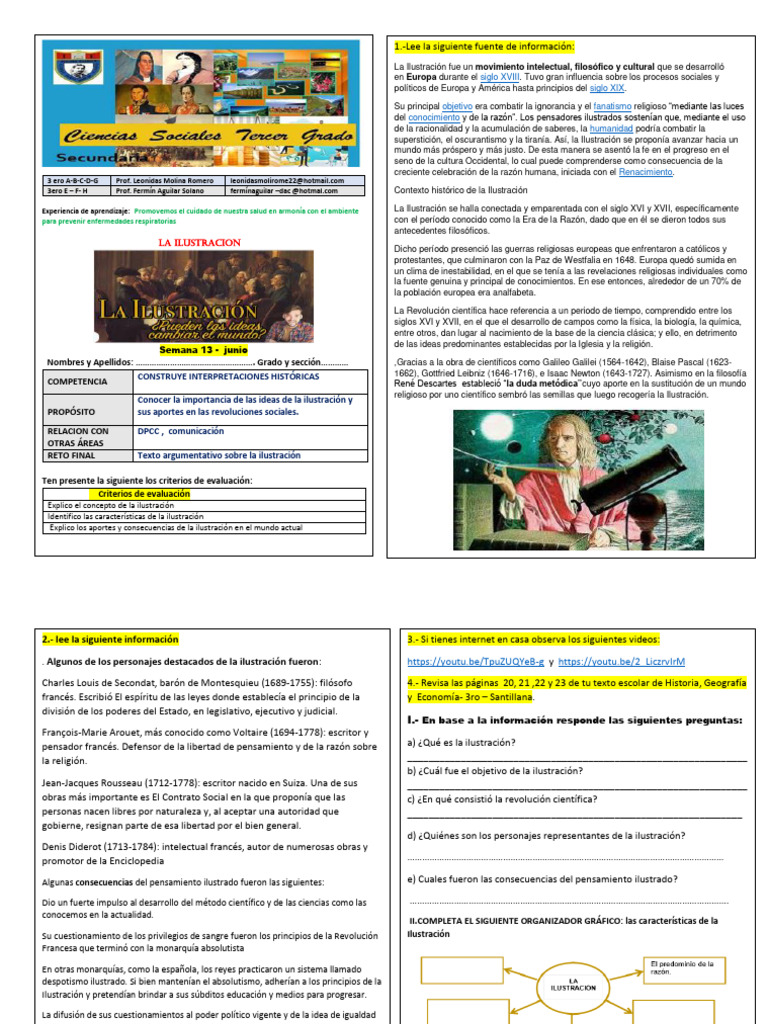 FICHA LA ILUSTRACION | PDF | Era de iluminacion