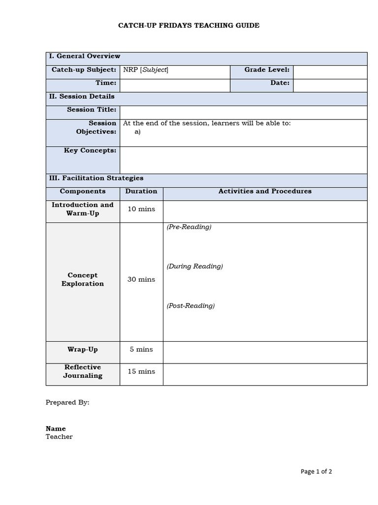 NRP FG Template | PDF