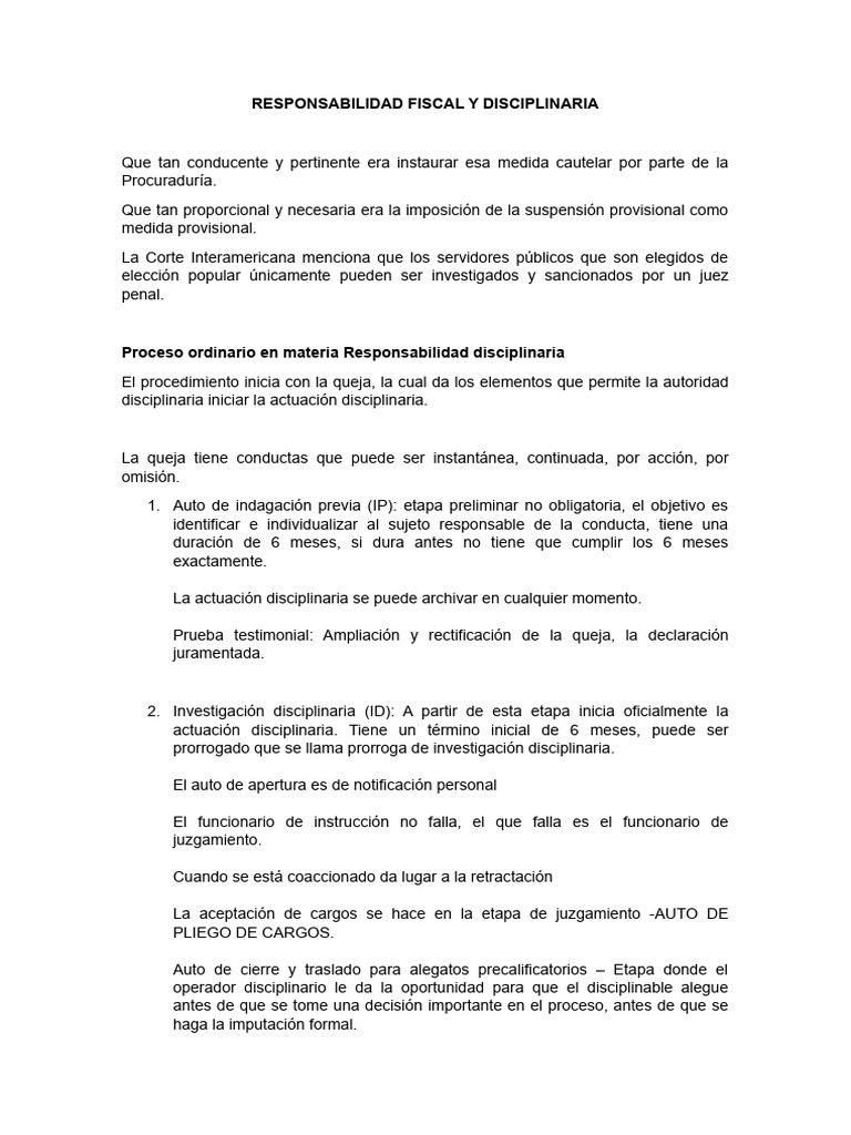 Proceso de Responsabilidad Disciplinaria | PDF | Fiscal | Apelación