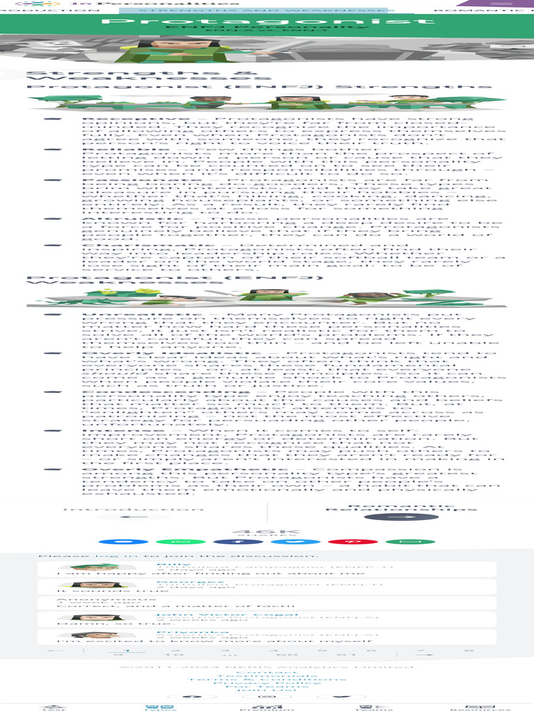 Strengths & Weaknesses Protagonist (ENFJ Personality) 16personalities ...
