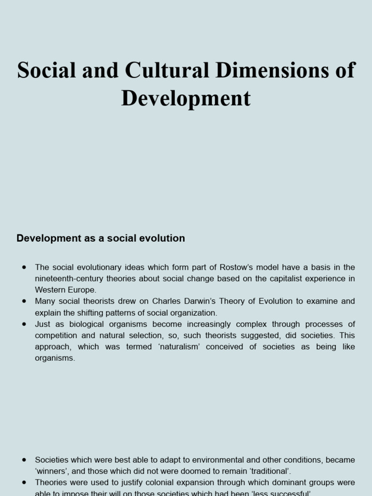 5.Social and Cultural Dimensions of Development | PDF | Gender And Development | Sociocultural ...