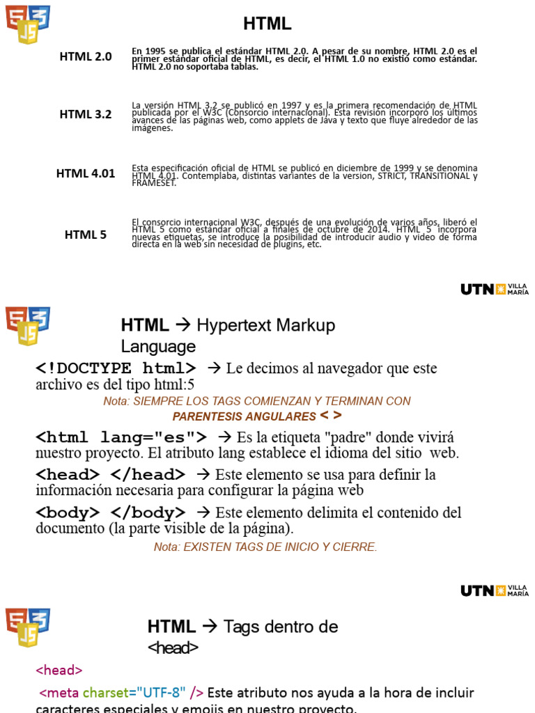 Clase 1 - Programacion III - HTML 1 | PDF | HTML | Red mundial