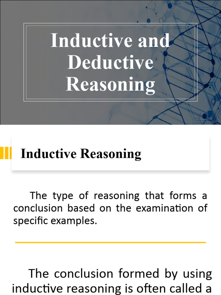 3.1 Inductive and Deductive Reasoning | PDF | Deductive Reasoning | Inductive Reasoning