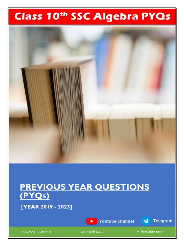 Algebra PYQs Updated (Galaxy of Maths) | PDF | Quadratic Equation ...