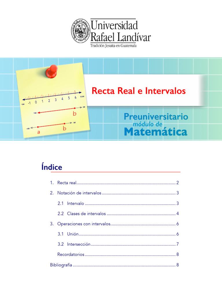 Recta Real | PDF | Número Real | Intervalo (Matemáticas)