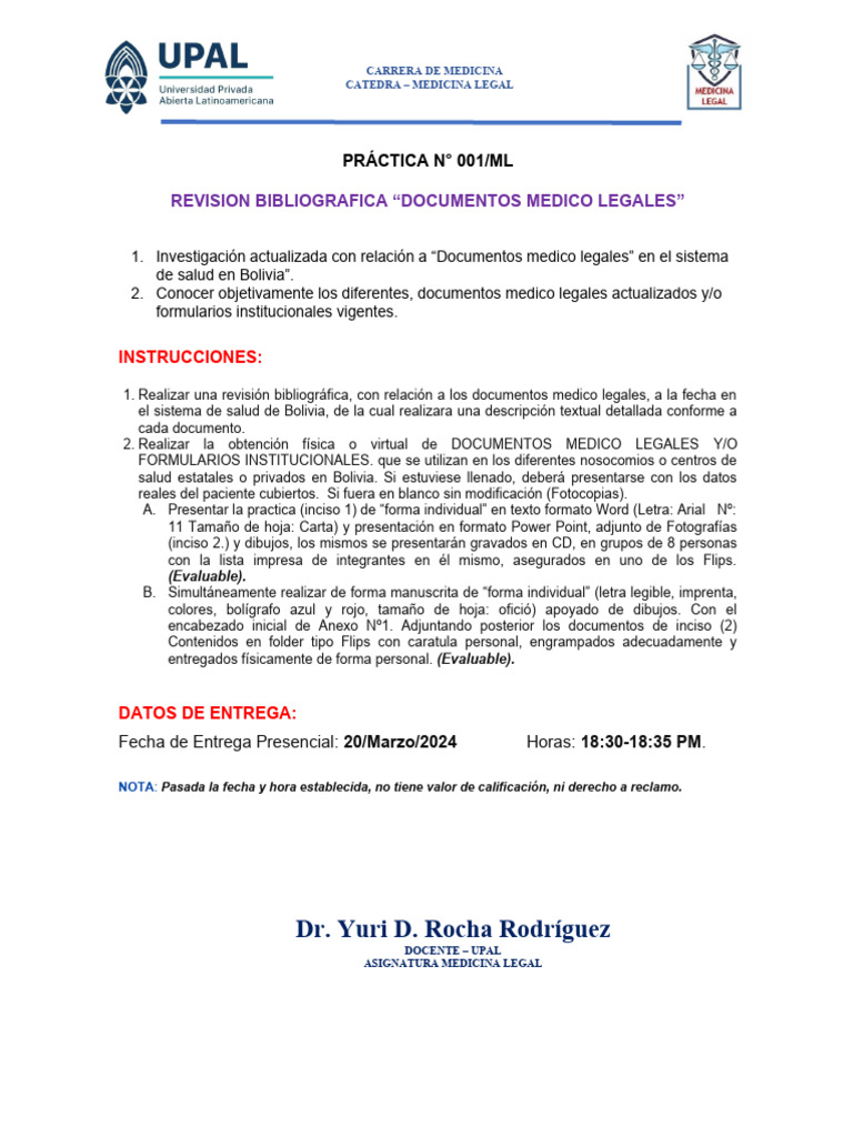 Practica Nº1 Documentos Medicos | PDF | Medicina | Cuidado de la salud