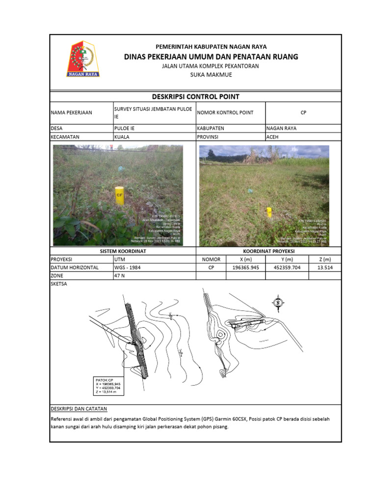 Data BM Dan CP Topografi Jemt | PDF