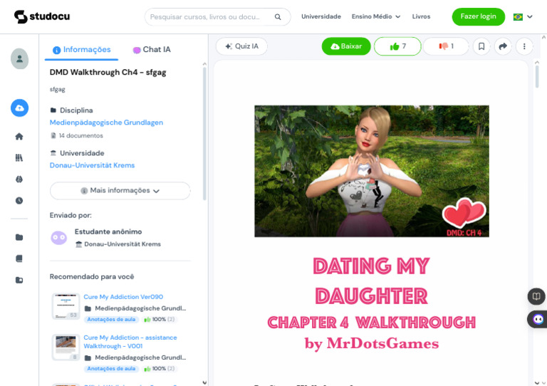 DMD Walkthrough Ch4 - Sfgag - DATING MY DAUGHTER Chapter 4 WALKTHROUGH ...