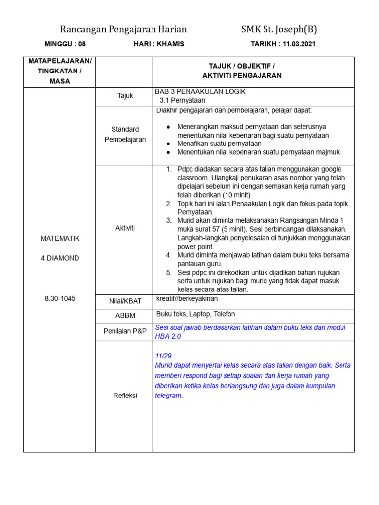 Contoh RPH | PDF