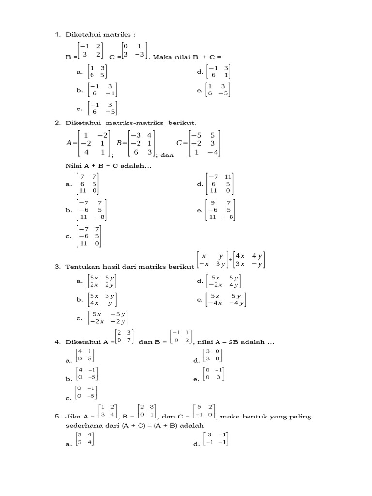 Soal Matriks | PDF