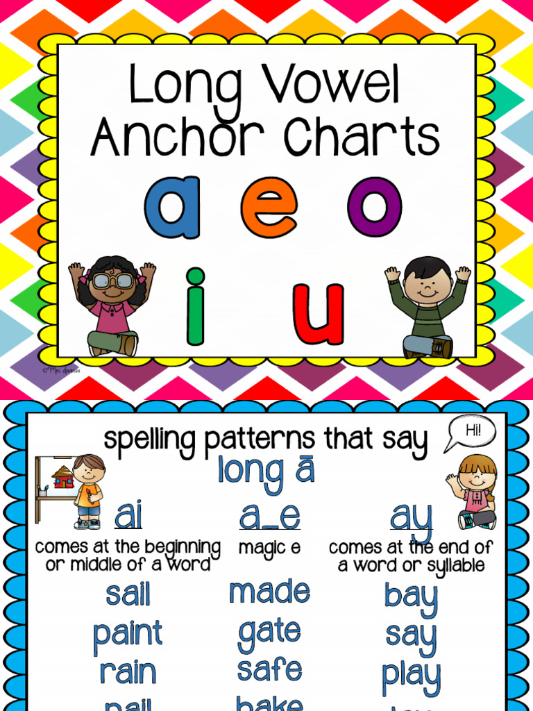 LongVowelsAnchorCharts 1 | PDF | Human Voice | Language Families