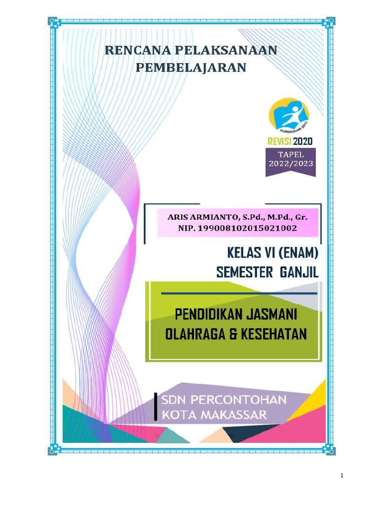 Rencana Program Pembelajaran Kelas 6 SD | PDF