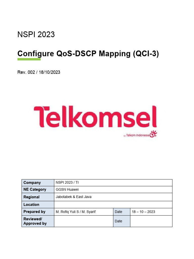 Huawei QoS-DSCP Mapping Guide | PDF | Information Technology | Software