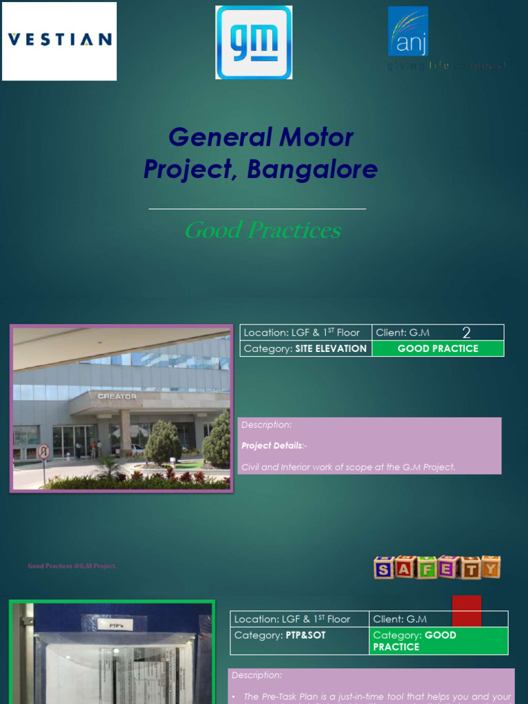 Good Safety Practices at G.M Project | PDF | Fires | Emergency
