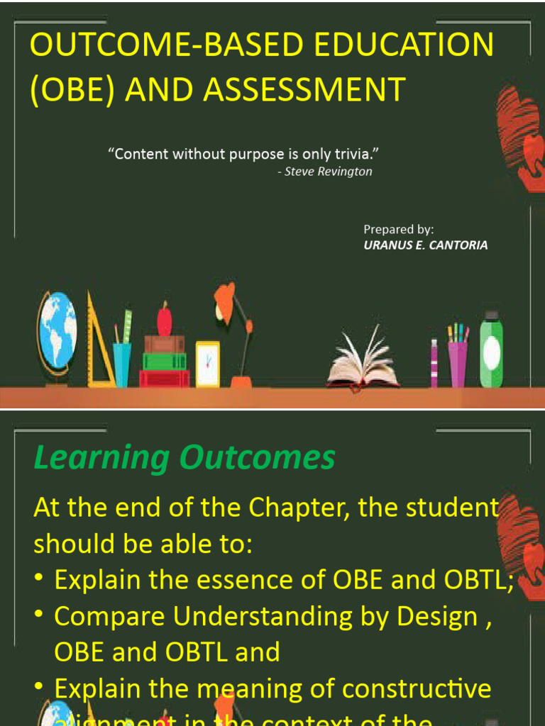Understanding Outcome-Based Education | PDF | Educational Assessment | Learning
