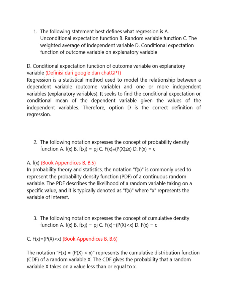 statis | PDF | Expected Value | Probability Density Function