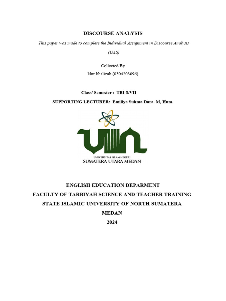File Discourse Analysis Uas | PDF | Word | Breathing