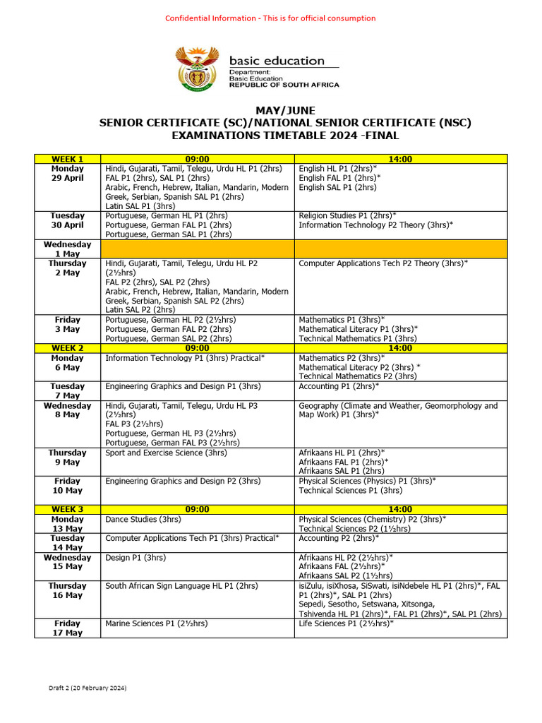 2024 - May June Timetable - Final Edited - 240319 - 094905 | PDF ...