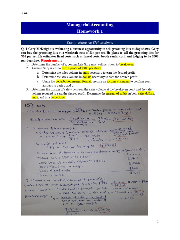 Managerial Accounting Exercises | PDF | Economics | Business Economics