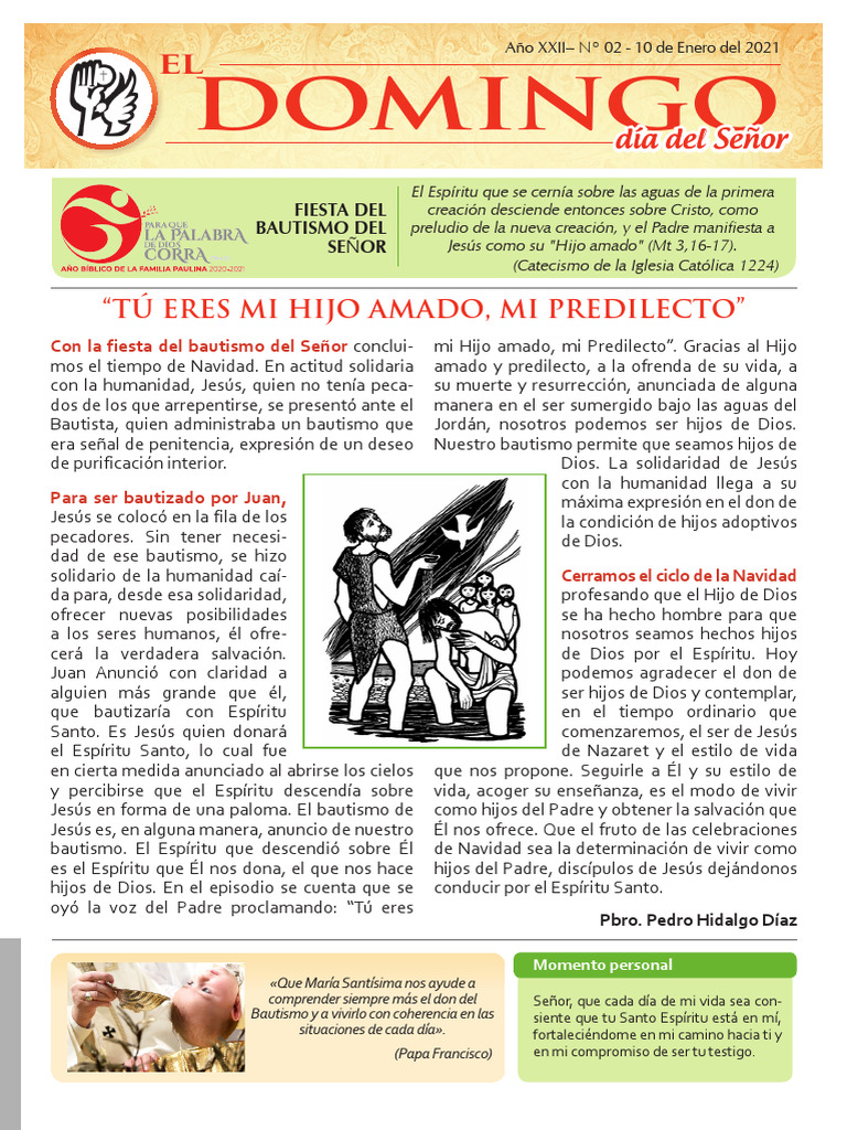Domingo Dia Del Senor 10012021 591610065761 | PDF | Jesús | eucaristía
