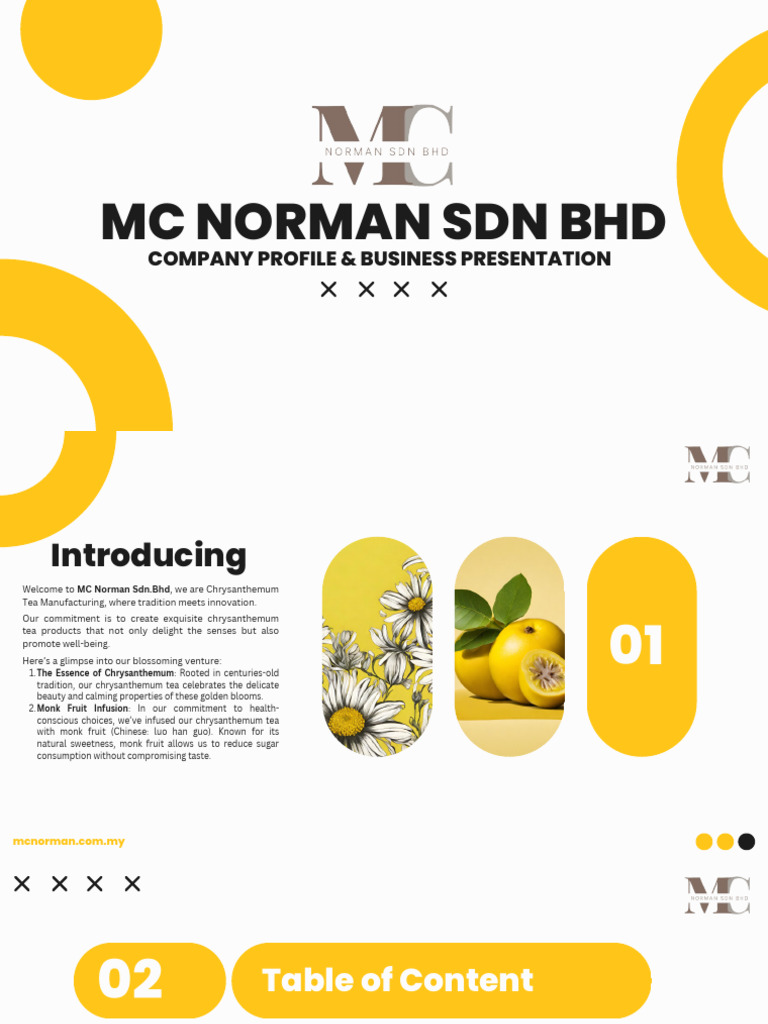 Pembentangan Syarikat Dan Produk MC Norman SDN BHD | PDF | Retail ...
