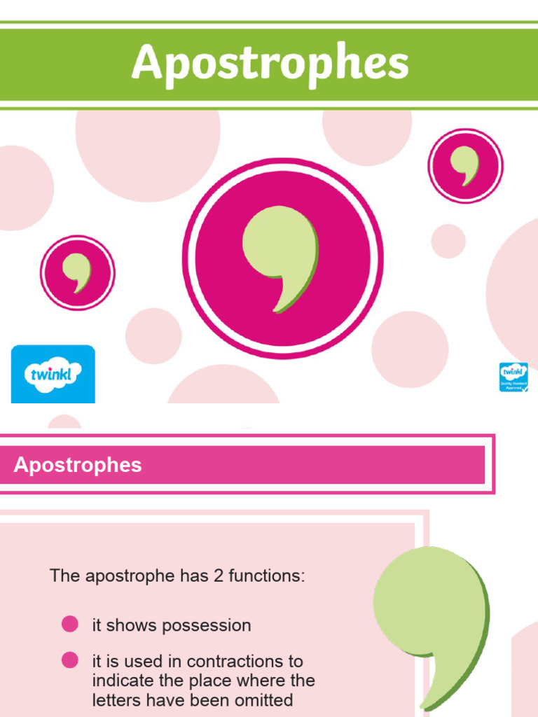 Roi Ar 1632436471 Apostrophes Powerpoint - Ver - 2 | PDF | Syntax | Grammar