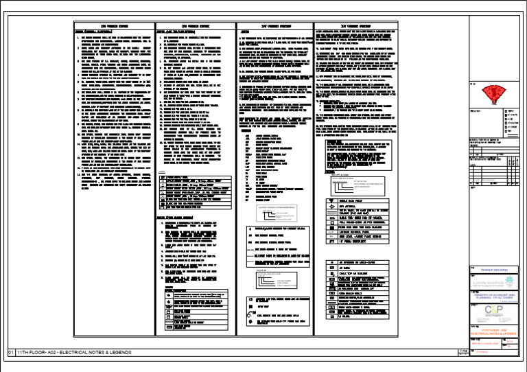 Electrical Notes & Legends for MEP Design | PDF | Physical Layer ...