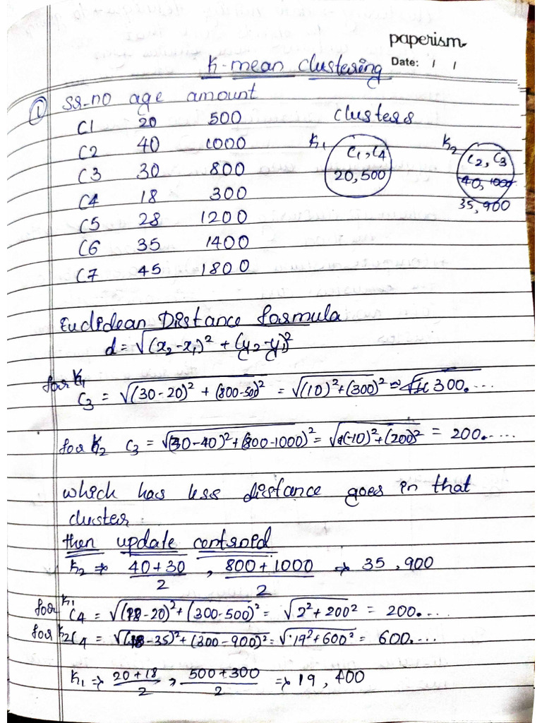 Clustering Notes | PDF
