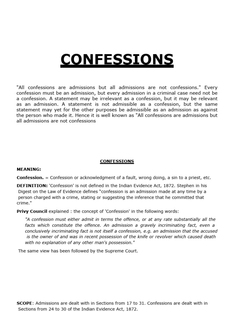 Confession | PDF | Confession (Law) | Arrest