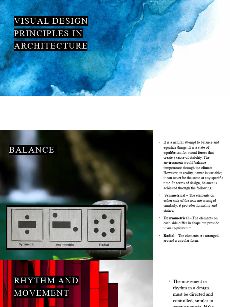 Visual Design Principles in Architecture | PDF | Composition (Visual Arts)