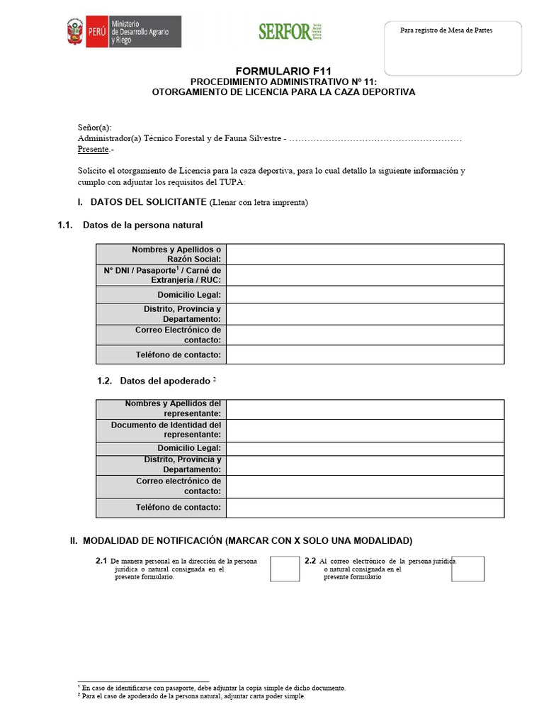 Formulario F11 | PDF | Documento de identidad | Justicia