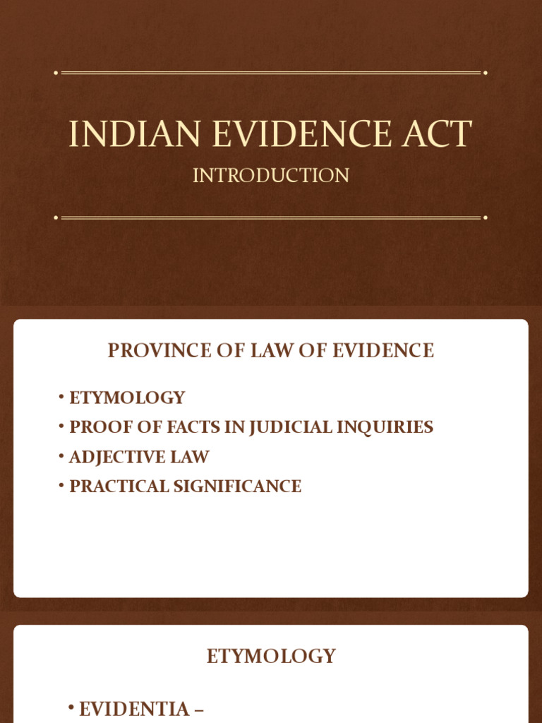 Topic 1 - Introduction - Law of Evidence | PDF | Deductive Reasoning ...