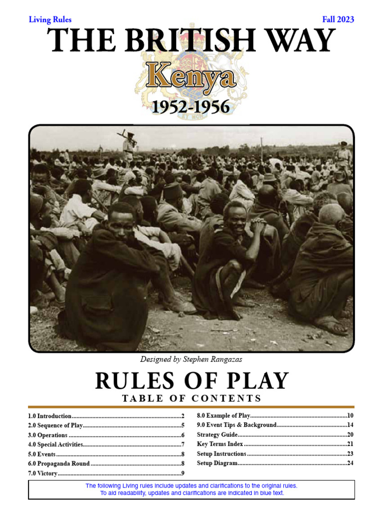 TBW Living Kenya Rules Sep-2023 | PDF | Kenya | Military