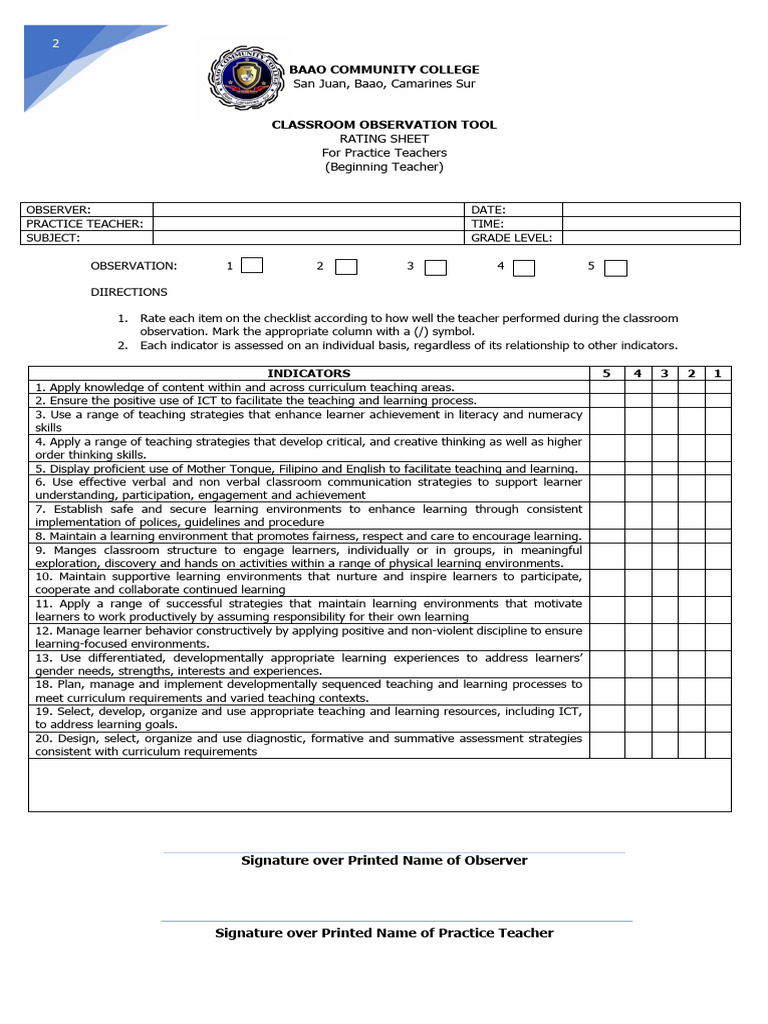 Cot 2 | PDF | Learning | Teachers