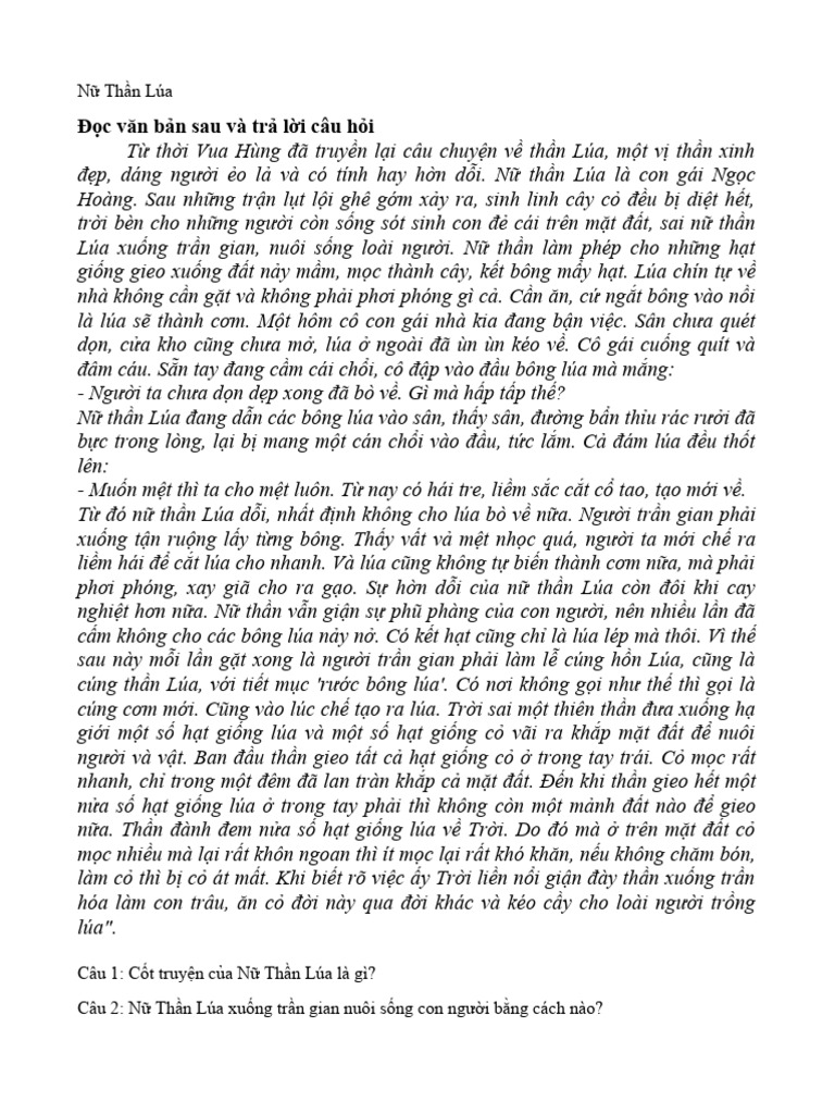 Nữ Thần Lúa | PDF