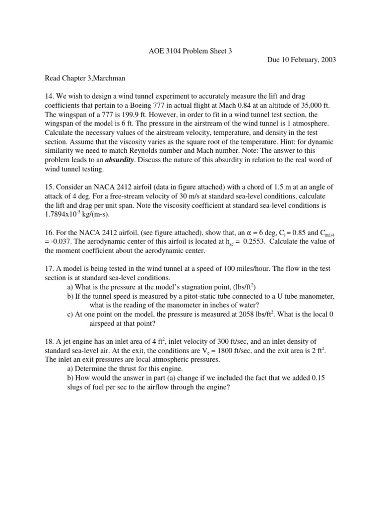 Đề 3 | PDF | Wind Tunnel | Lift (Force)
