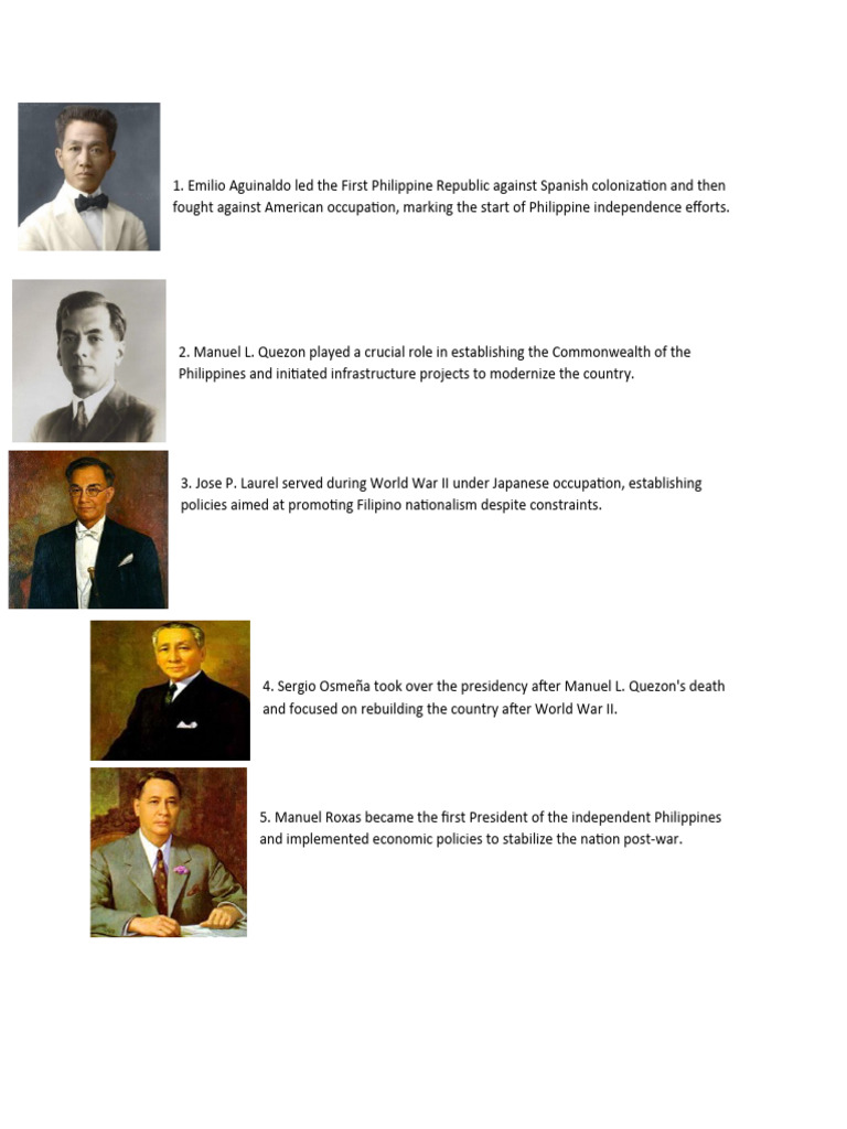 Presidents Pdf Philippines President Of The Philippines