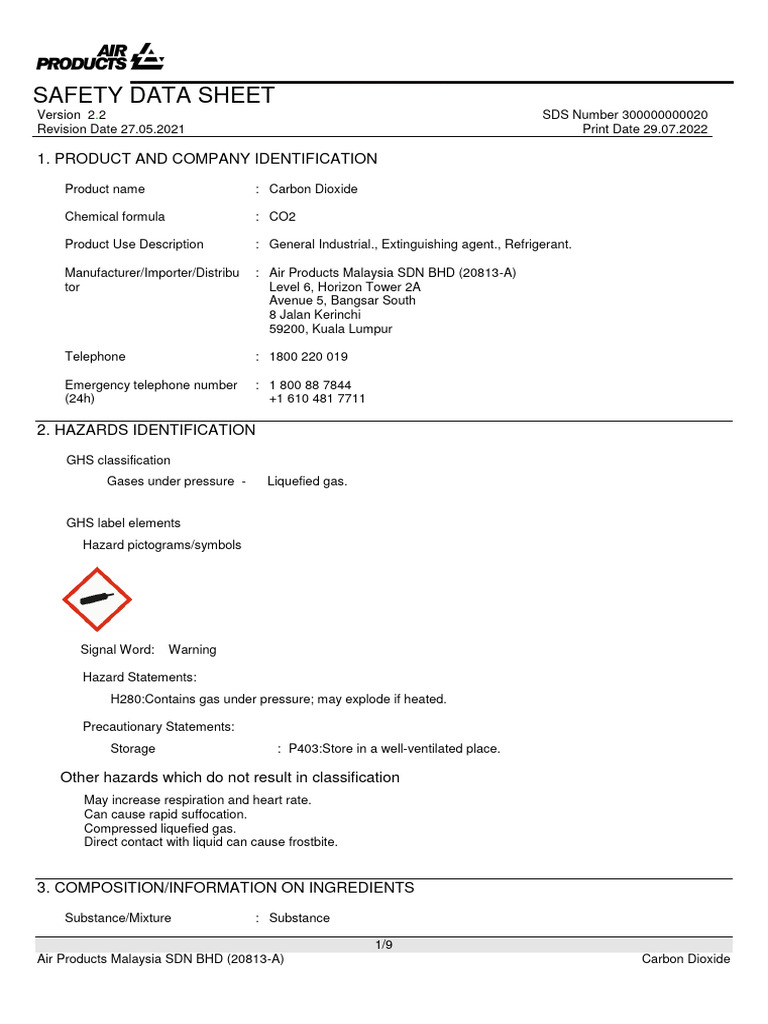 Carbon Dioxide | PDF | Valve | Carbon Dioxide