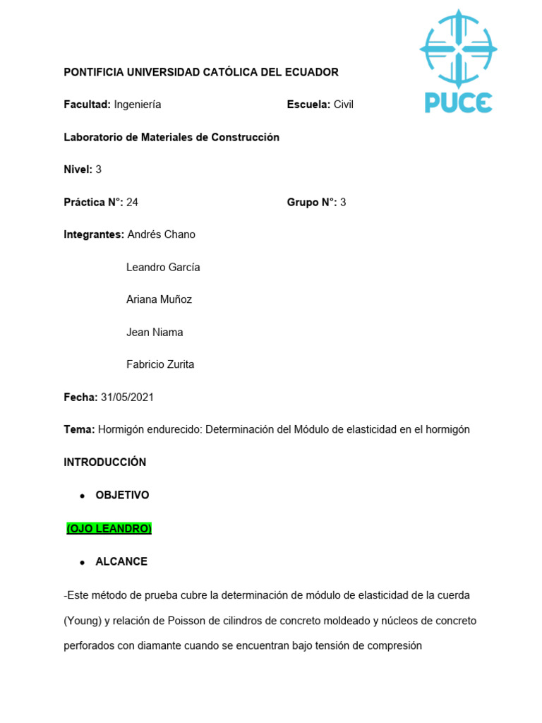 Módulo de Elasticidad del Hormigón | PDF | El módulo de Young ...