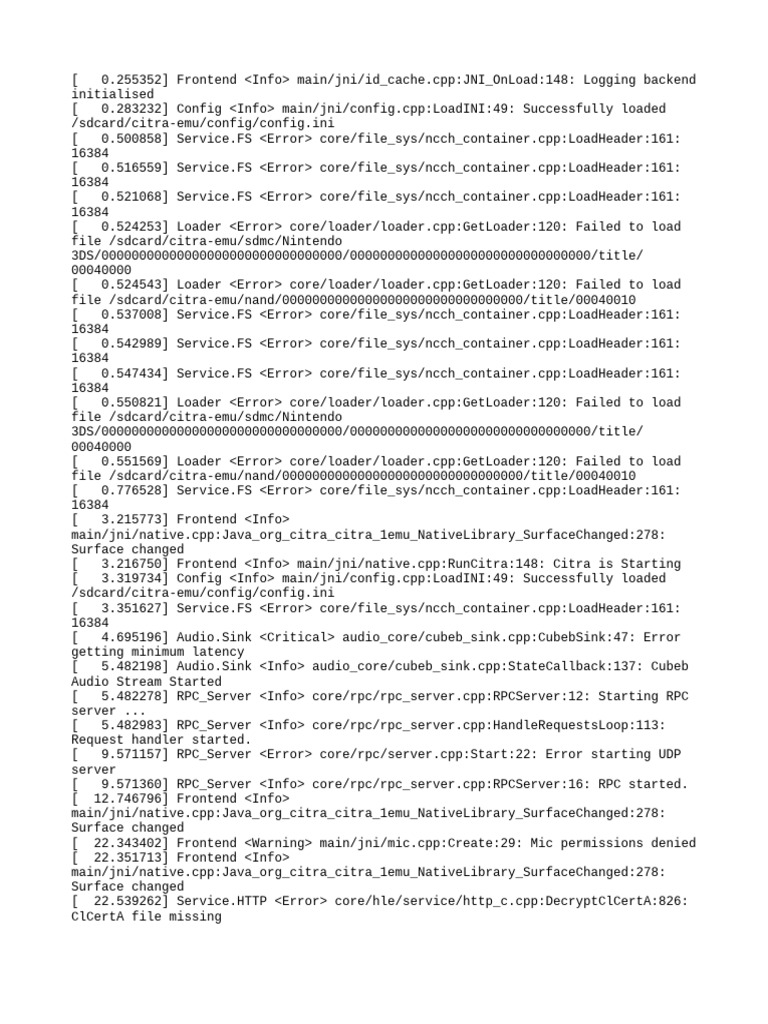 Citra Log | Download Free PDF | System Software | Computer Engineering