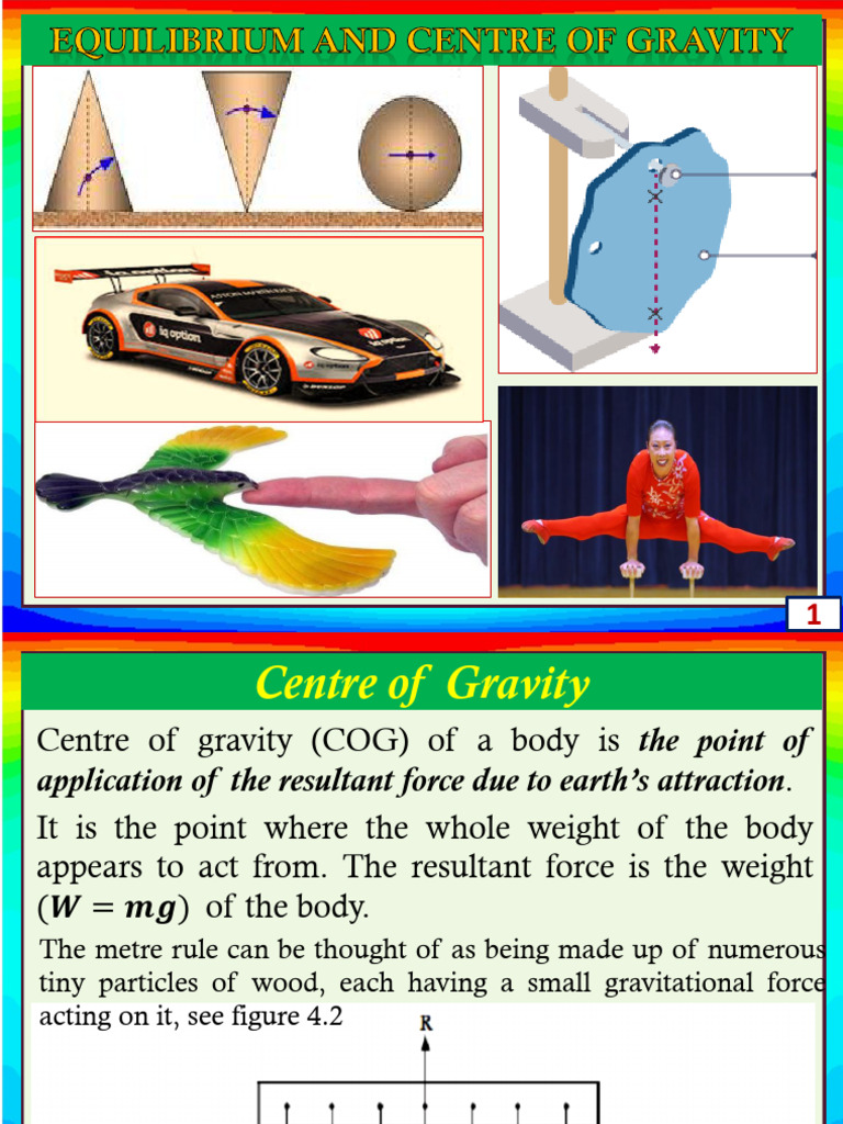 Equilibrium and Centre of Gravity | PDF | Center Of Mass | Force
