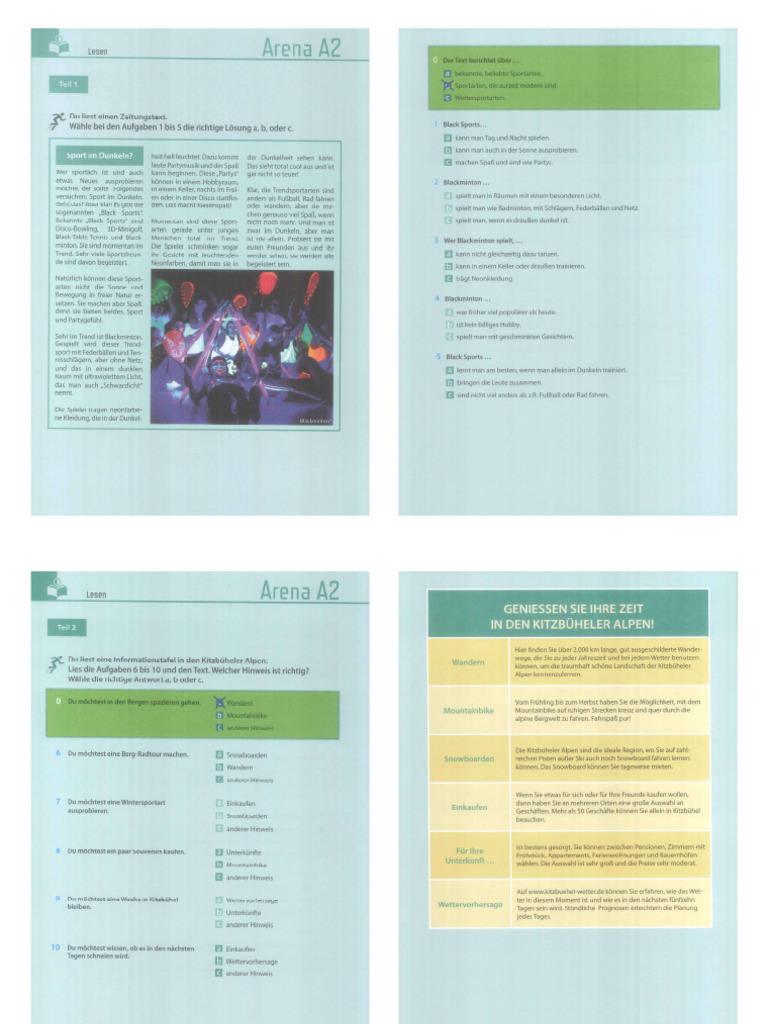 Arena A2 Test Buch | PDF