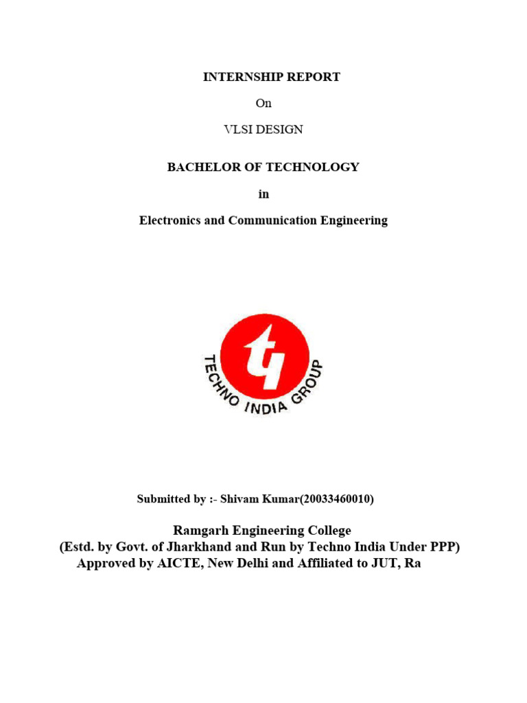 Internship Report Updated - 7th Sem | PDF | Cmos | Hardware Description ...
