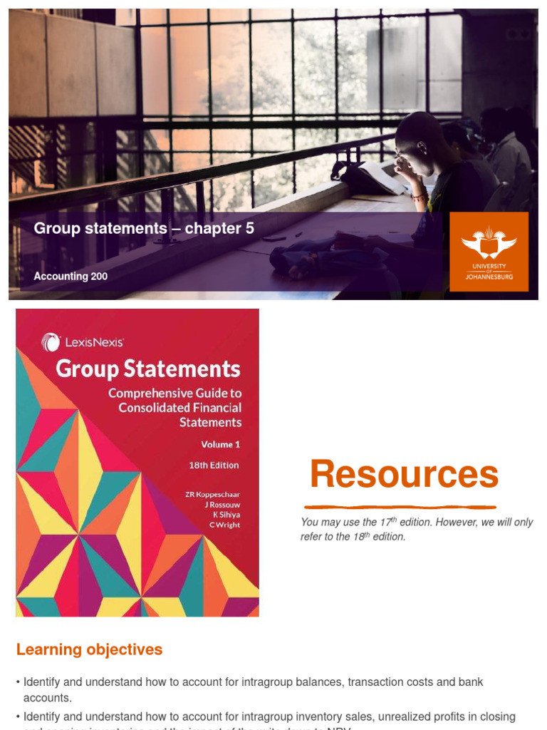 ACC200 - Group Statements Chapter 5 - Part 1 | PDF | Inventory | Banks ACC200 - Group Statements Chapter 5 - Part 1 | PDF | Inventory | Banks