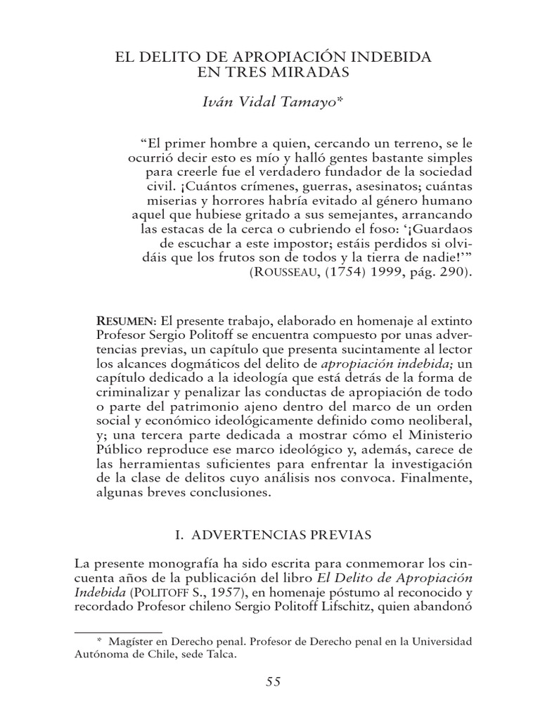 Ivan Vidal Apropiacion Indebida | PDF | Propiedad | Dominio eminente