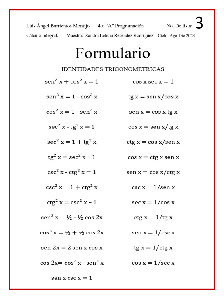 Formulario Integracion | PDF