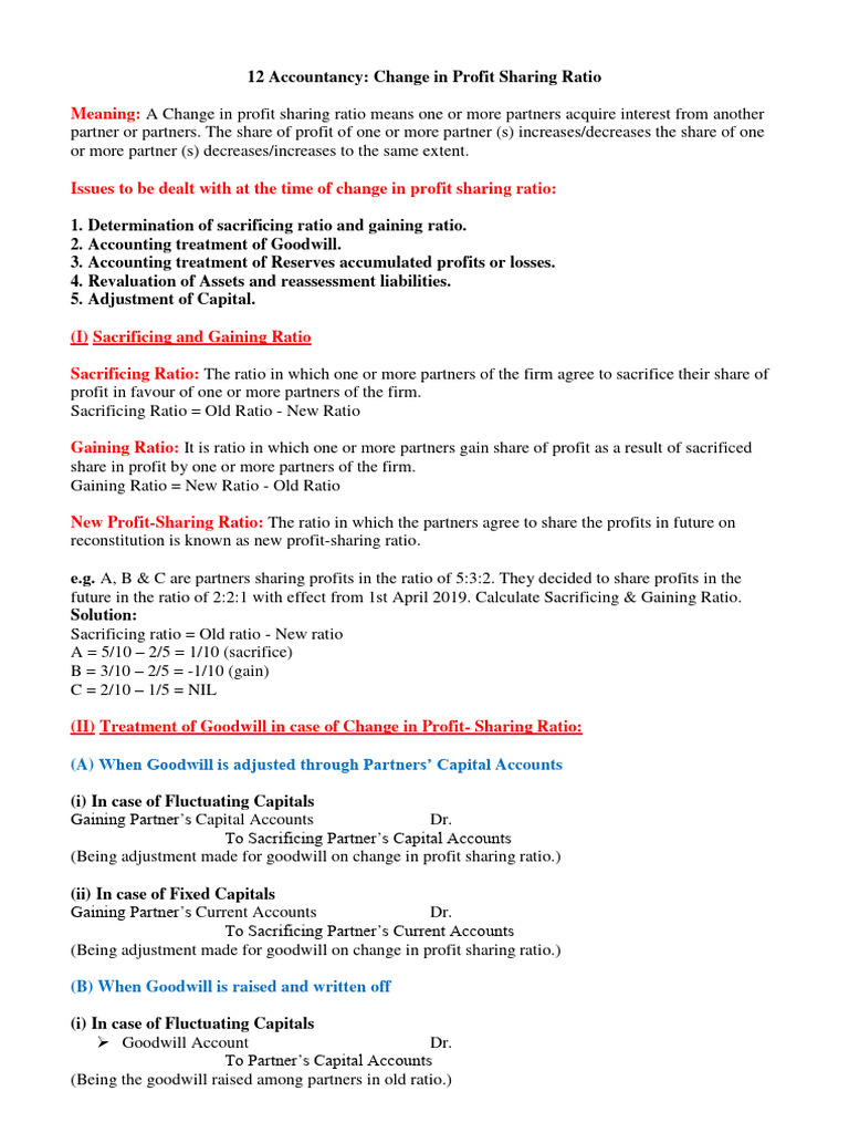 Change in PSR Notes | PDF | Debits And Credits | Business Economics