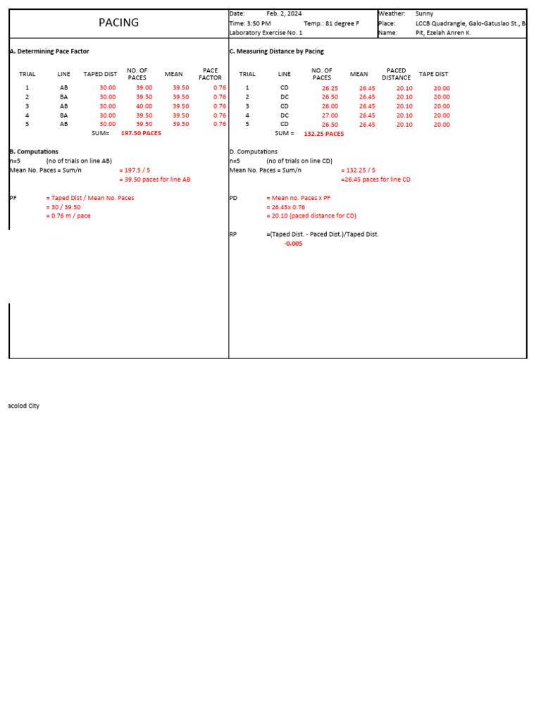 Note Forms 1 Pacing | PDF