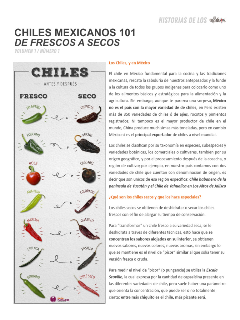 2023 Febrero Numero 1 CHILES MEXICANOS 101 de FRESCOS A SECOS | PDF ...